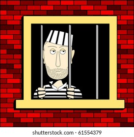 Original Illustration Drawing Convicted Prisoner Jail 스톡 일러스트 561222733 ...
