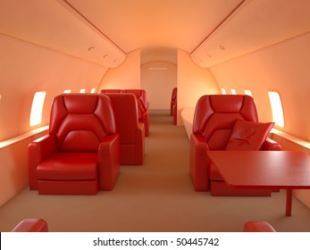 Private Plane Interior Custom Design Stock Illustration 50554468 ...