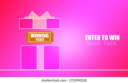 Prize Box Opening Enter Win Word Stock Illustration 1752990218 ...