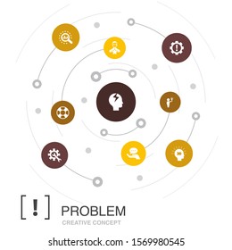 Problem Colored Circle Concept Simple Icons Stock Vector (Royalty Free ...