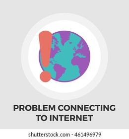 Problem Connecting Internet Icon Vector Flat Stock Vector (Royalty Free ...