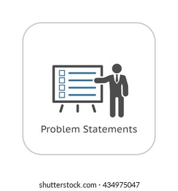 Symbol für Problemstellungen. Flaches Design. Einzelne: Stock ...