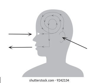 Process Perception Reaction Illustration Stock Illustration 9242134