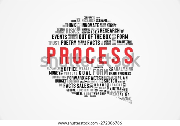 Process Word On Speech Bubble White Stock Illustration 272306786