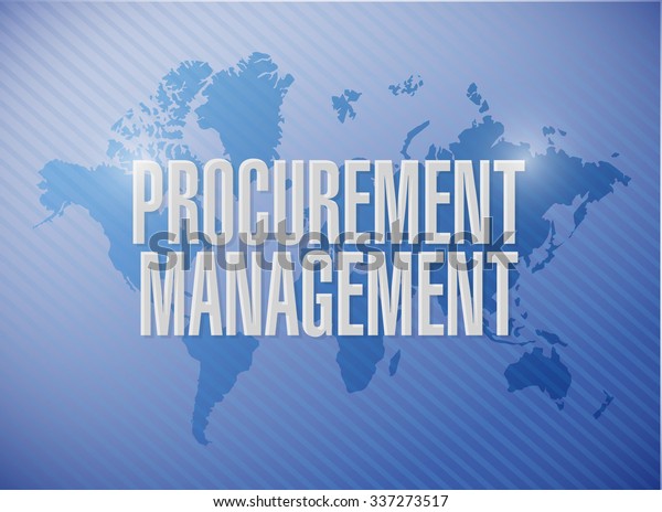 Procurement Management World Map Sign Concept Stock Illustration ...