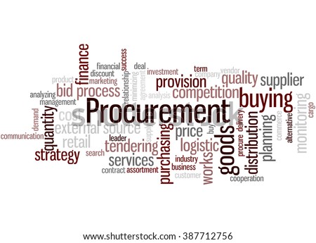 Procurement Word Cloud Concept On White Stock Illustration 387712756 ...