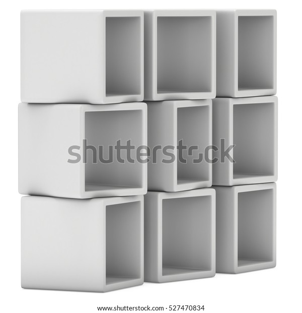 Product Display Boxes 3d Render Isolated Stock Illustration 527470834