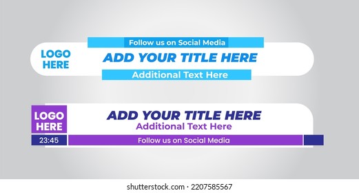 Professional Broadcast Lower Third Design Template Stock Illustration ...