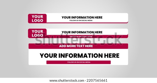 Professional Broadcast Lower Third Design Template Stock Illustration ...