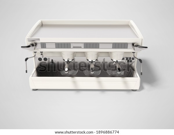 Professional Coffee Machine Front View 3d Stock Illustration 1896886774