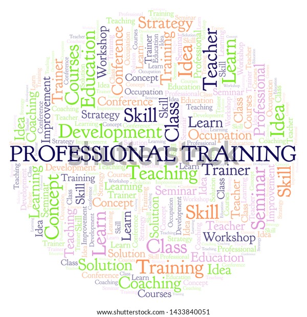 Professional Training Word Cloud Wordcloud Made Stock Illustration ...