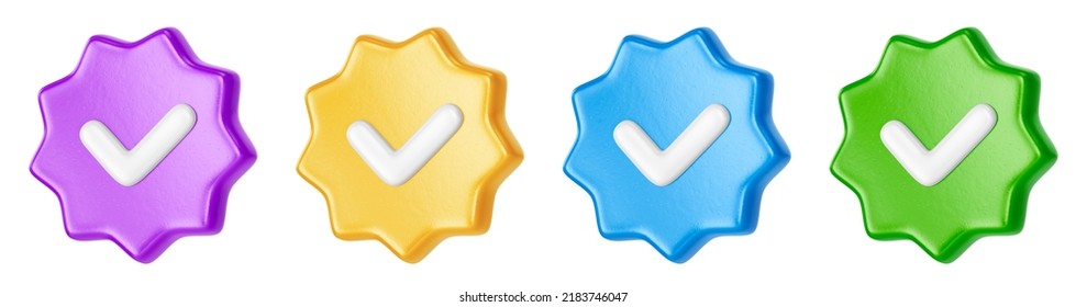 Profile Verification Check Mark Social Media Stock Illustration ... Profile Verification Check Mark Social Media Stock Illustration ...