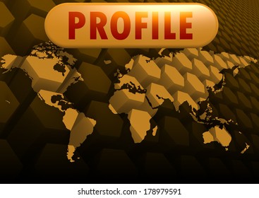 Profile World Map Stock Illustration 178979591 | Shutterstock