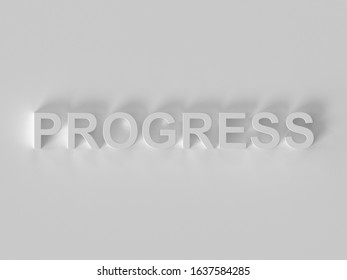 Progress 3d White Letters Wall Stock Illustration 1637584285 | Shutterstock