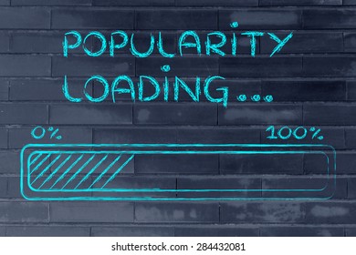 Progress Bar Funny Design Concept Popularity Stock Illustration ...