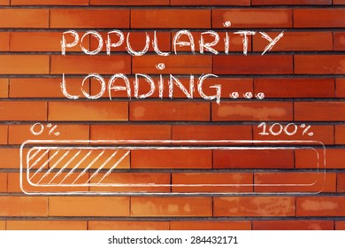 Progress Bar Funny Design Concept Popularity Stock Illustration ...