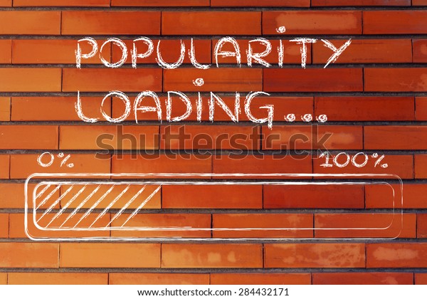 Progress Bar Funny Design Concept Popularity Stock Illustration ...