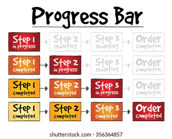 Hand Drawn Progress Bar Presentations Reports Stock Vector (Royalty ...