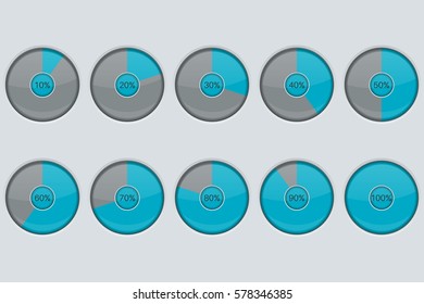 Progress Indicator Round Loading Icon Vector Stock Vector (Royalty Free ...