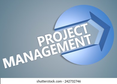 Project Management 3d Text Render Illustration Stok İllüstrasyon ...