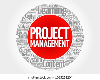 Project Management Circle Word Cloud Business Stock Illustration ...