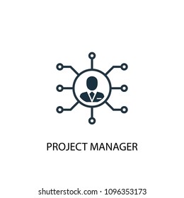 Project Manager Icon Simple Element Illustration Stock Illustration ...