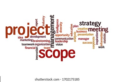 Project Scope Word Cloud Concept On Stock Illustration 1702175185 ...
