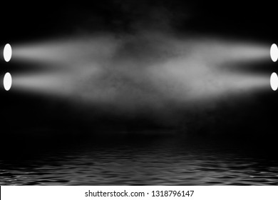 Projector Spotlight Reflection Water Isolated On Stock Illustration ...