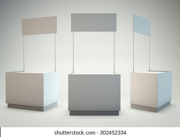Promotion Stand 3d Rendering Stock Illustration 302452334 | Shutterstock
