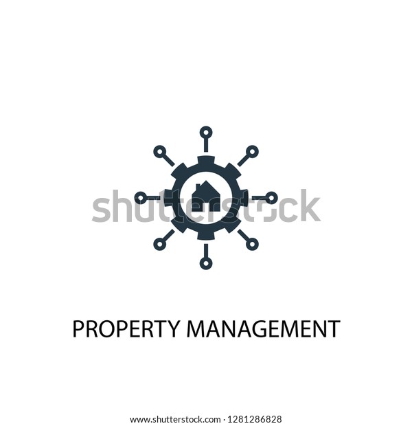 Property Management Icon Simple Element Illustration Stock Illustration ...