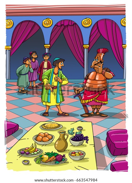Prophet Daniel His Four Friends Showing Stock Illustration 663547984 ...