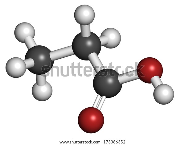 Propionic Acid Propanoic Acid Molecule Used Stock Illustration 173386352
