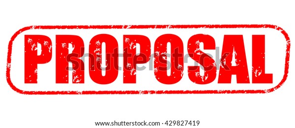 Proposal Stamp On White Background Stock Illustration 429827419