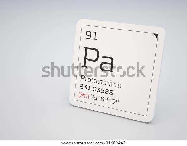 Protactinium Element Periodic Table Stock Illustration 91602443 ...