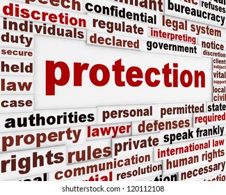 Protection Creative Message Design Security Poster Stock Illustration ...