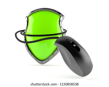 Protective Shield Computer Mouse Isolated On Stock Illustration ...
