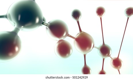 Protein Compounds Model 3d Render Illustration Stock Illustration 501242929