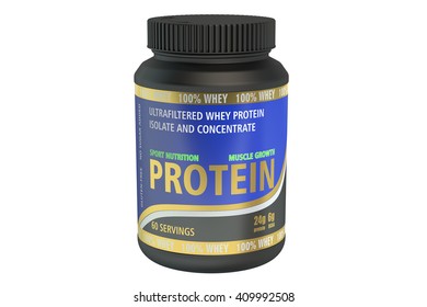 Sports Supplements Whey Protein Powder Advertisement Stock Vector ...