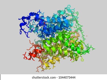 Protein Molecules 3d Rendering Stock Illustration 1044073444 | Shutterstock