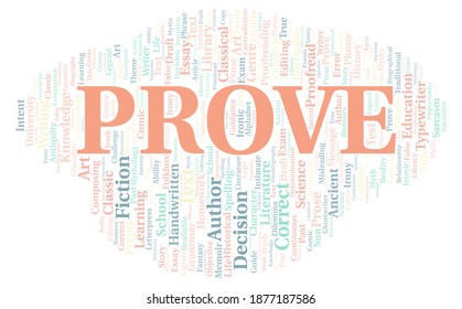 Prove Typography Word Cloud Create Text Stock Illustration 1877187586 ...