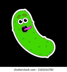 Psychedelic Cucumber Face Screams Psychedelics Surrealism Stock ...