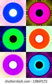 Psychedelic Logos Large Format Stock Illustration 13869172