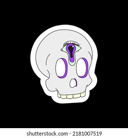 Psychedelic Skull Third Eye Leaking Pupil Stock Illustration 2181007519 ...