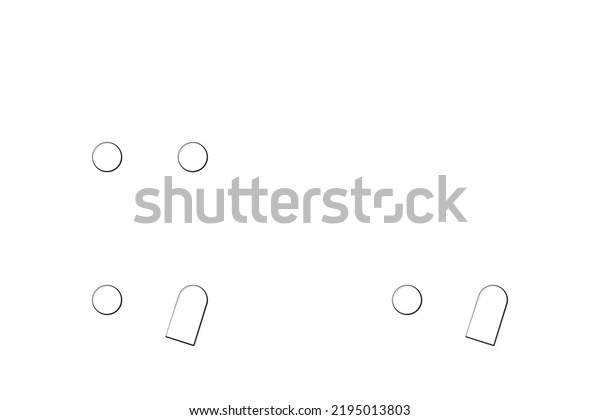Punctuation Marks Cut White Background Rotated Stock Illustration ...