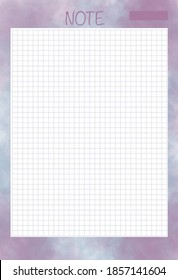 Purple Cloud Pattern Memo Pad Education Stock Illustration 1857141604 ...