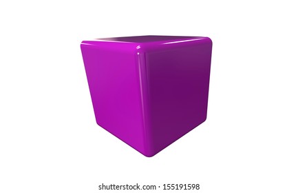 Purple Cube 3d Model Isolated On Stock Illustration 155191598 ...