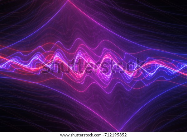 Purple Lightning Sound Wave Visualization 스톡 일러스트 712195852 | Shutterstock