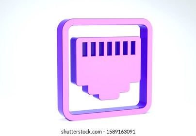 Purple Network Port Cable Socket Icon Stock Illustration 1589163091
