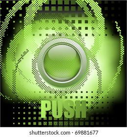 Push Button Abstract Green Background Stock Illustration 69881677 ...