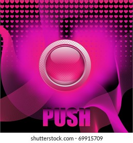 Push Button Abstract Hot Pink Background Stock Illustration 69915709 ...